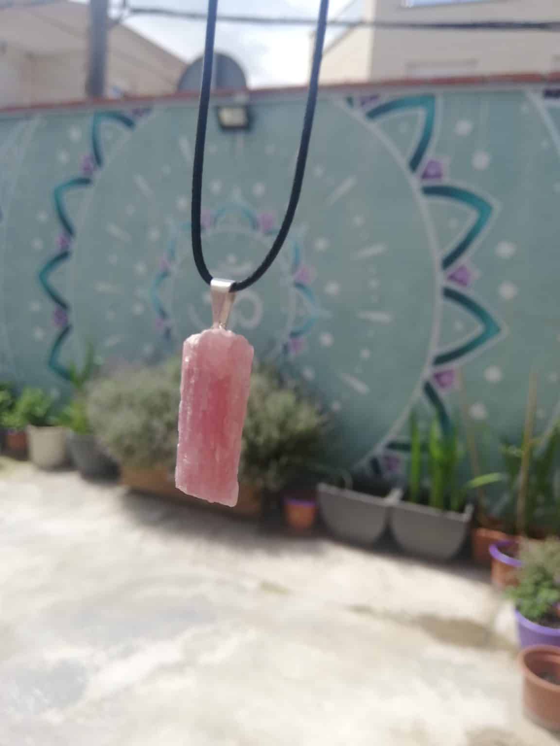COLGANTE DE TURMALINA ROSA - Azabache minerales