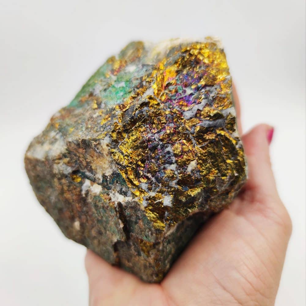 Calcopirita dorada grande - Azabache minerales
