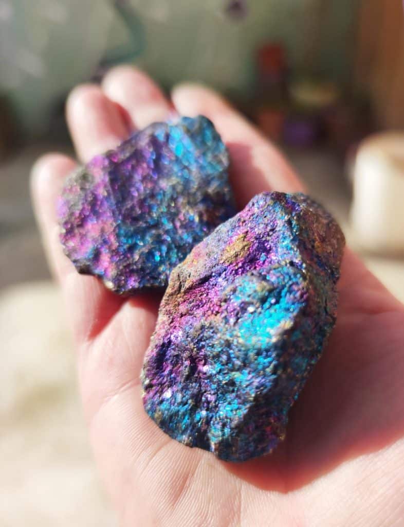 Calcopirita irisada - Azabache minerales