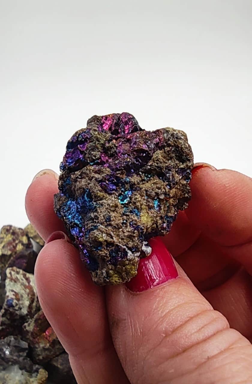 Calcopirita irisada - Azabache minerales